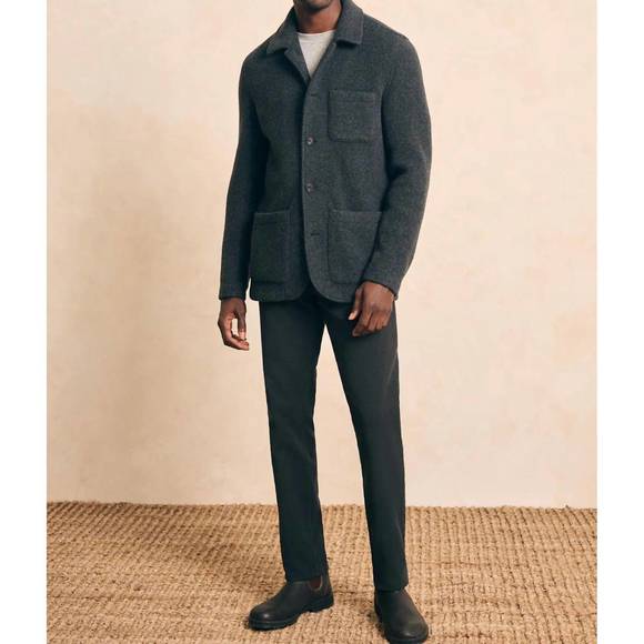 Faherty | Jackets & Coats | New Faherty Wool Chore Jacket In Charcoal ...